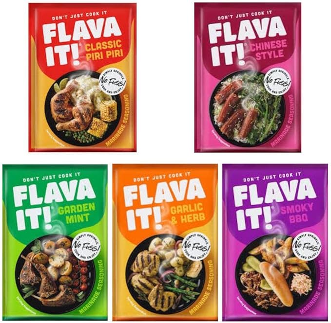 Flava It Marinade Bundle, Piri Piri, Chinese Style, Garden Mint, Garlic ...