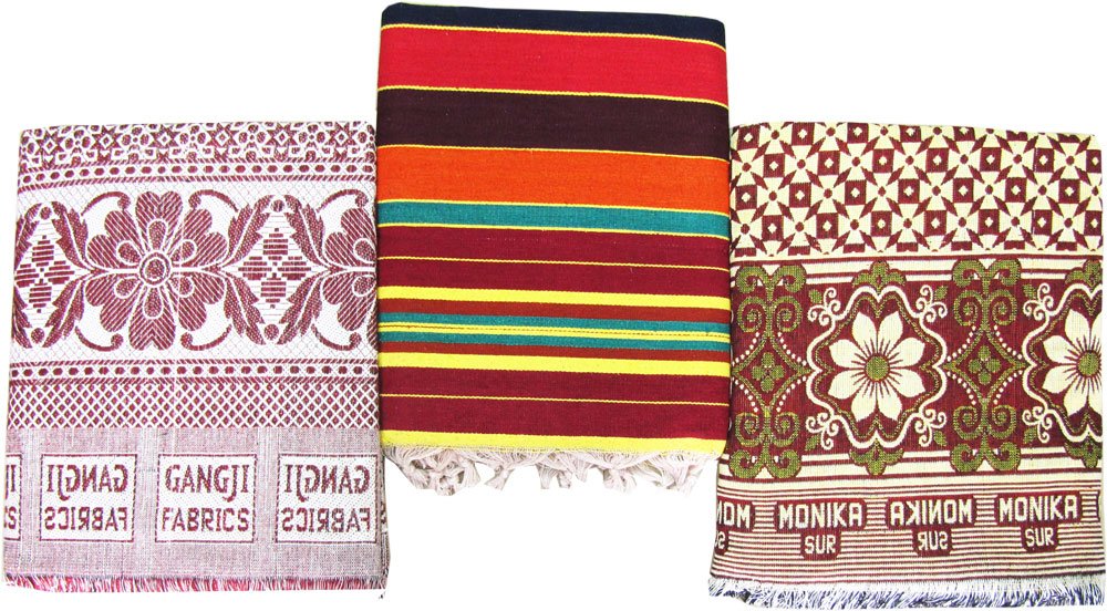 Buy Textilekart 2 Piece Solapur Chaddar and 1 Piece Satranji Carpet ...