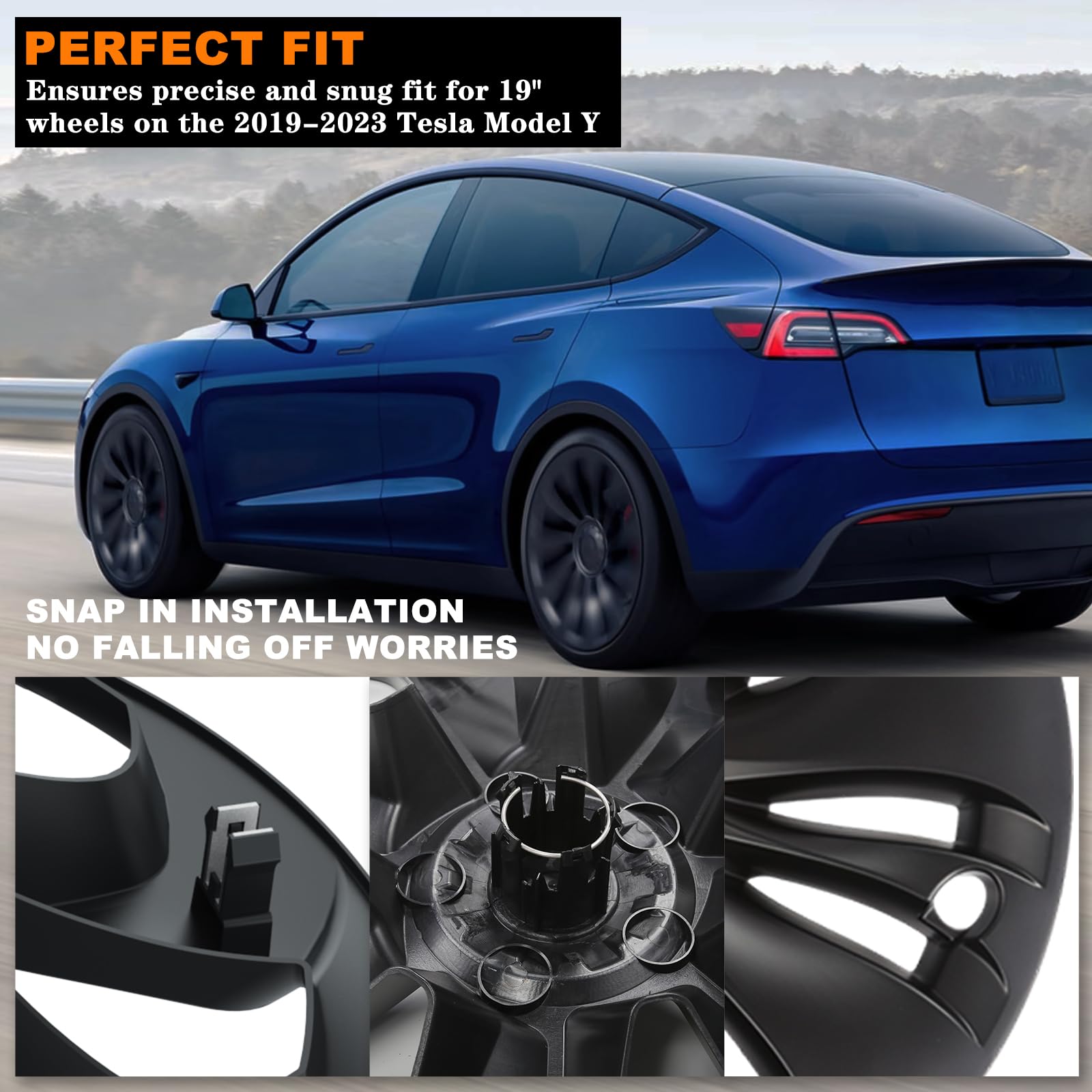 Model Y Wheel Covers 19inch for 2019-2023 Tesla Model Y hubcaps ...