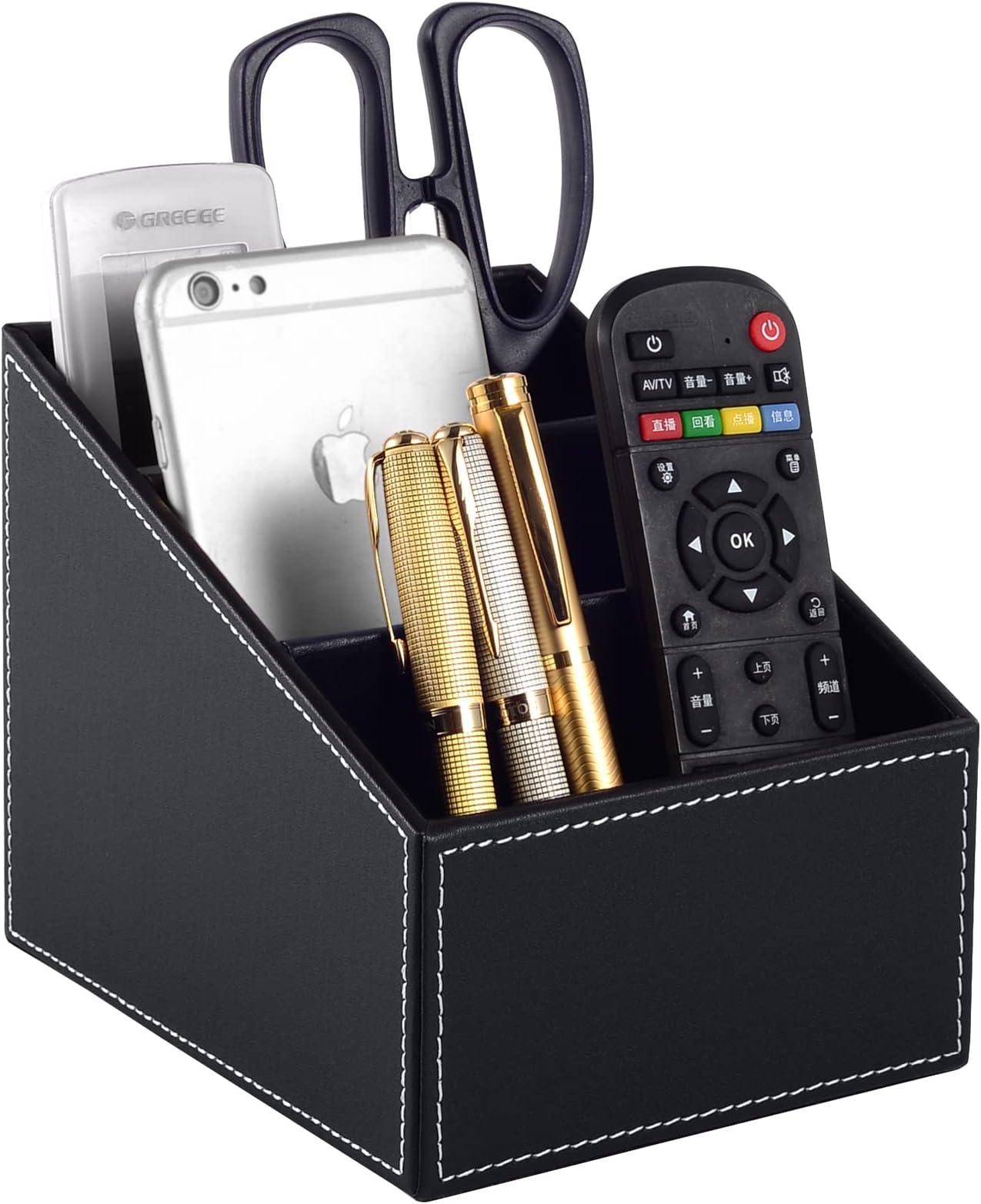 Amazon.com: RHCSZ Fashionable PU Leather TV Remote Control Holder with ...
