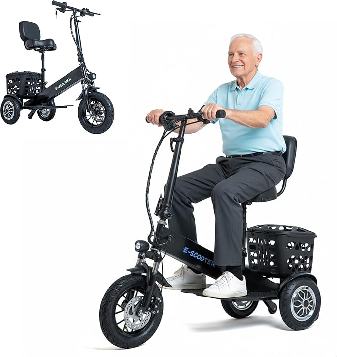 Amazon.com: 3 Wheel Mobility Scooter for Adults & Seniors, Lightweight ...