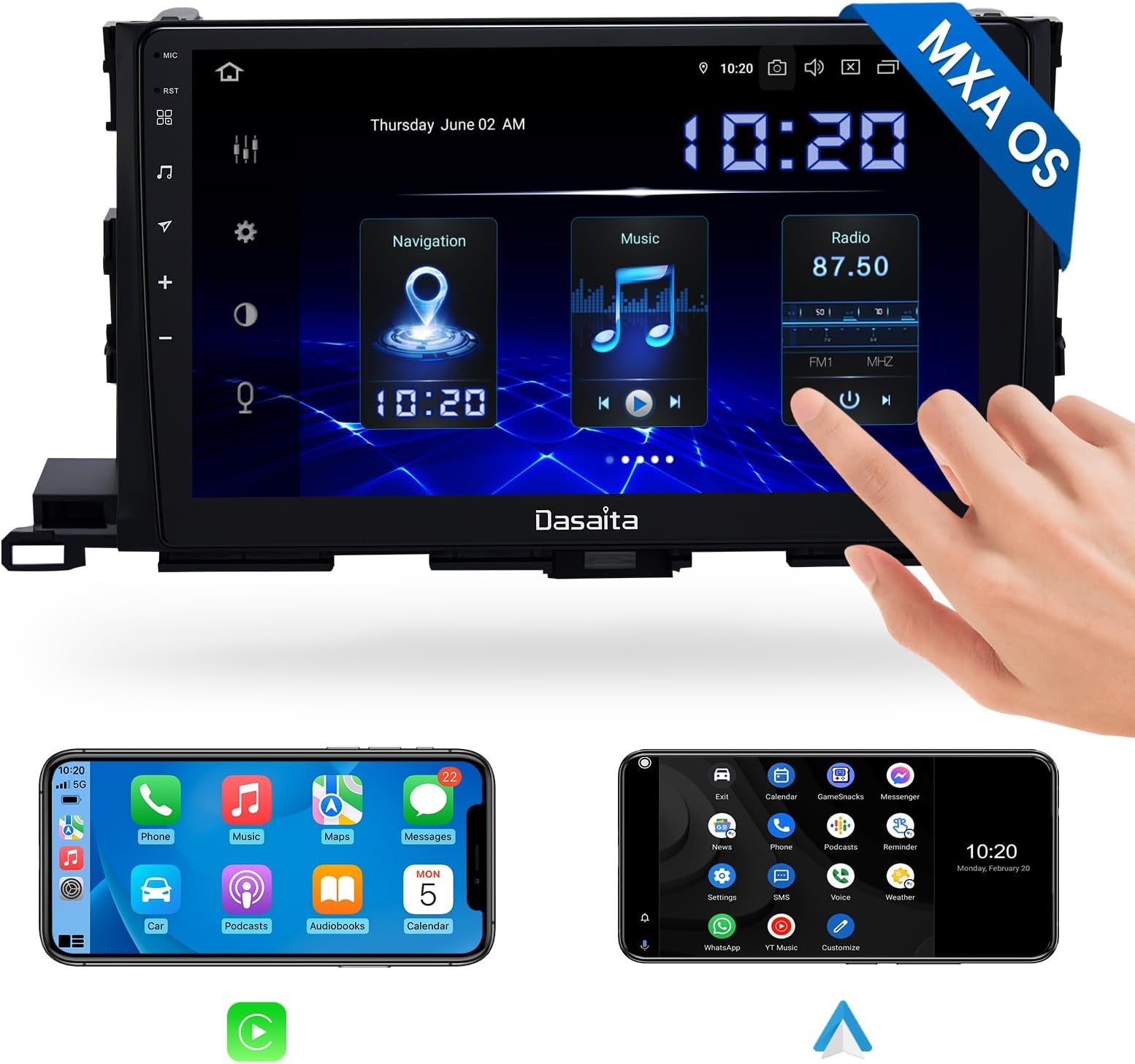 Amazon.com: Dasaita with 10.2" Android 11 Car Radio Headunit for Toyota ...