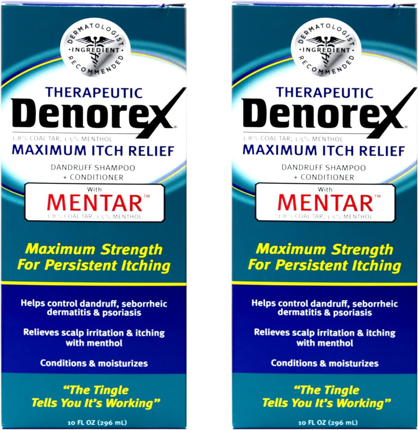 Amazon.com: Denorex Therapeutic Dandruff Shampoo + Conditioner, Maximum ...
