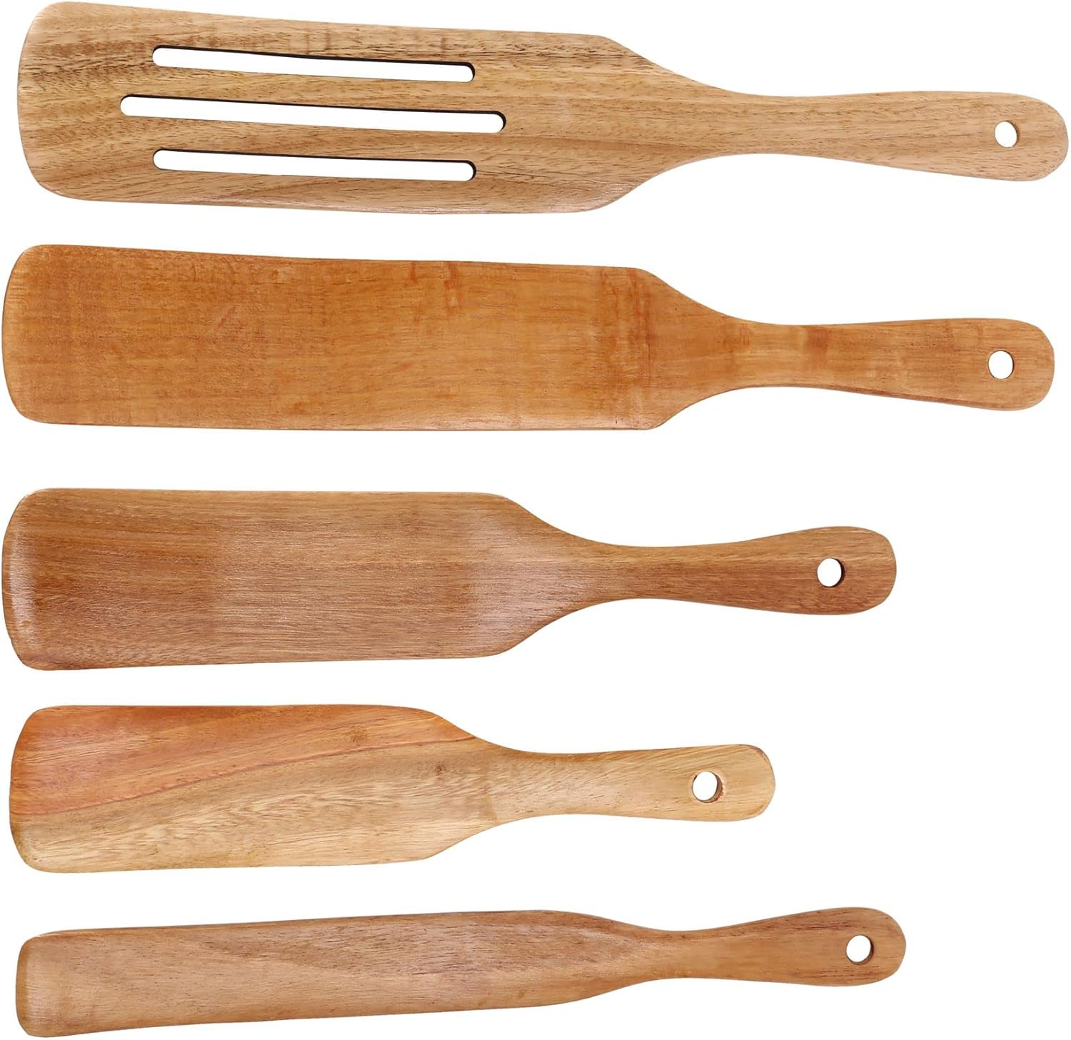 Amazon.com: Limnyves Wooden Spurtles Set (5Pcs) - Teak Wood Kitchen ...