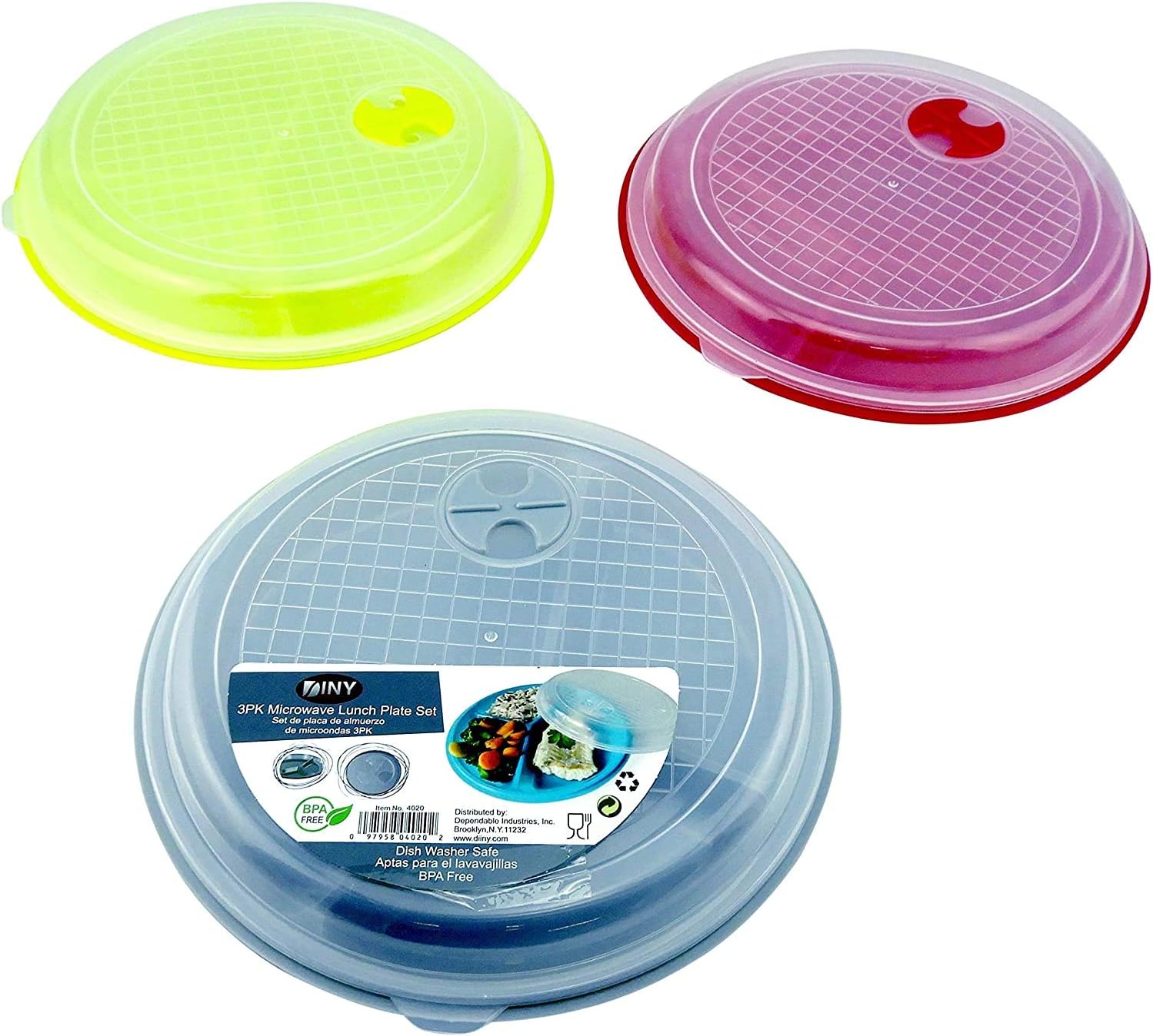 Amazon.com: 2 PACK - Microwave Food Storage Travel Tray Containers ...