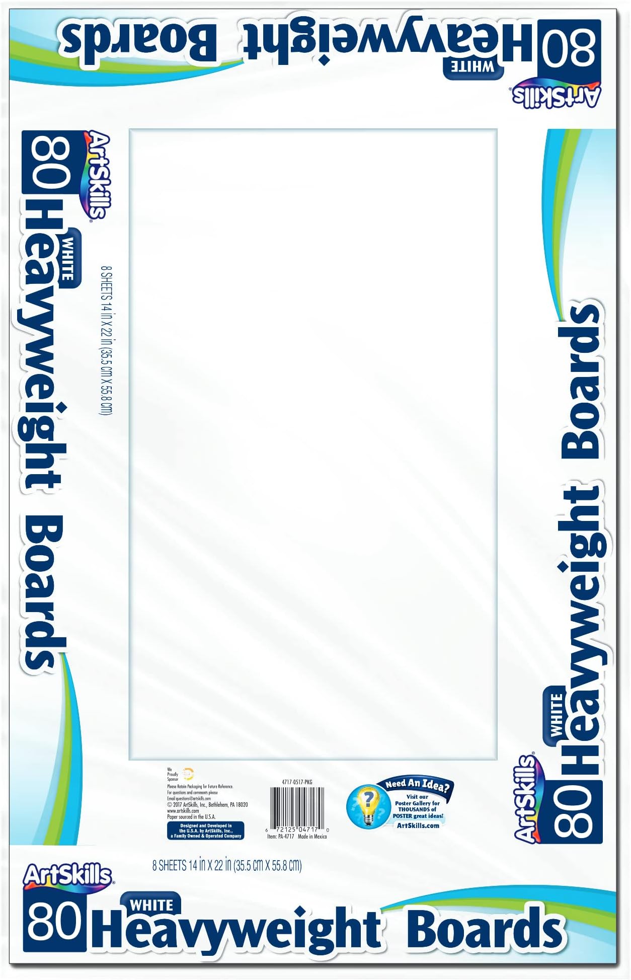 Amazon.com: ArtSkills 14" x 22" Premium Poster Board - Heavyweight ...