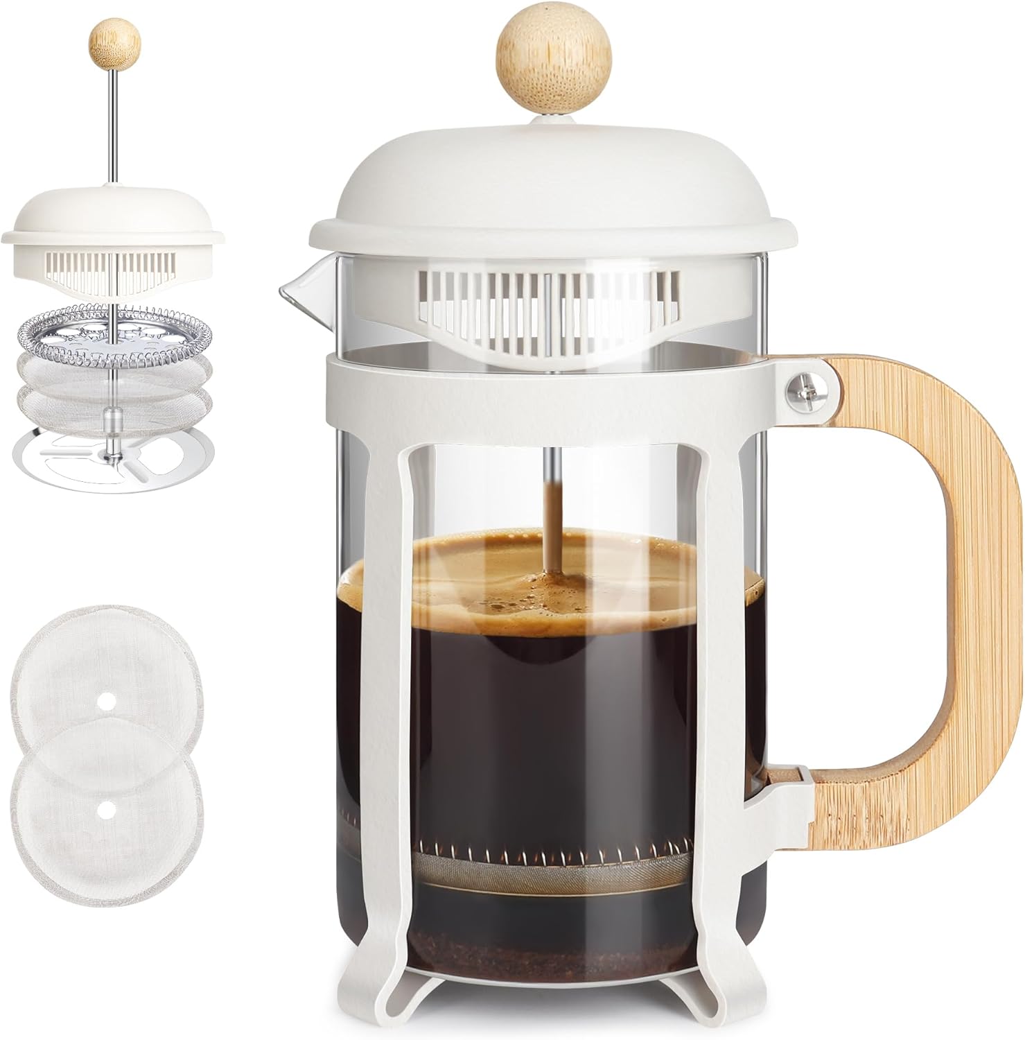 Amazon.com: French Press Coffee Maker Tea Maker (28 oz) 304 Stainless ...