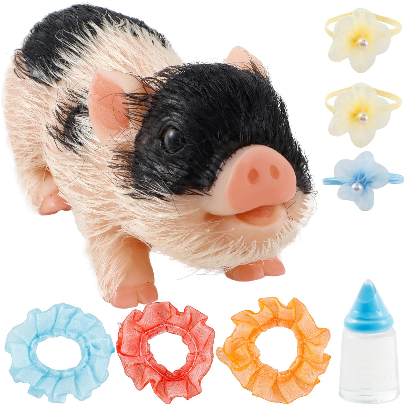 Amazon.com: Eummy Silicone Pig Set, Mini Pigs Toys or Girls&Boys ...