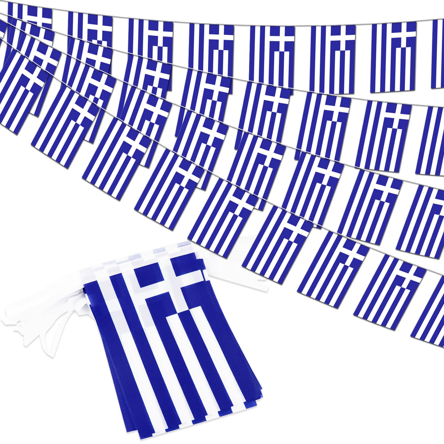 Amazon.com : Greece String Flag Pennant Banner - 38 Flags, 42 Feet ...