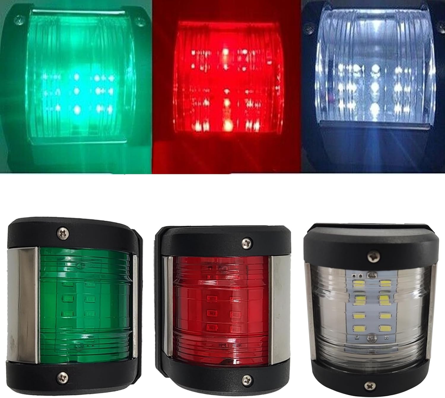 Amazon.com: JT-HLM Marine Boat LED Navigation Light Green Starboard,Red ...