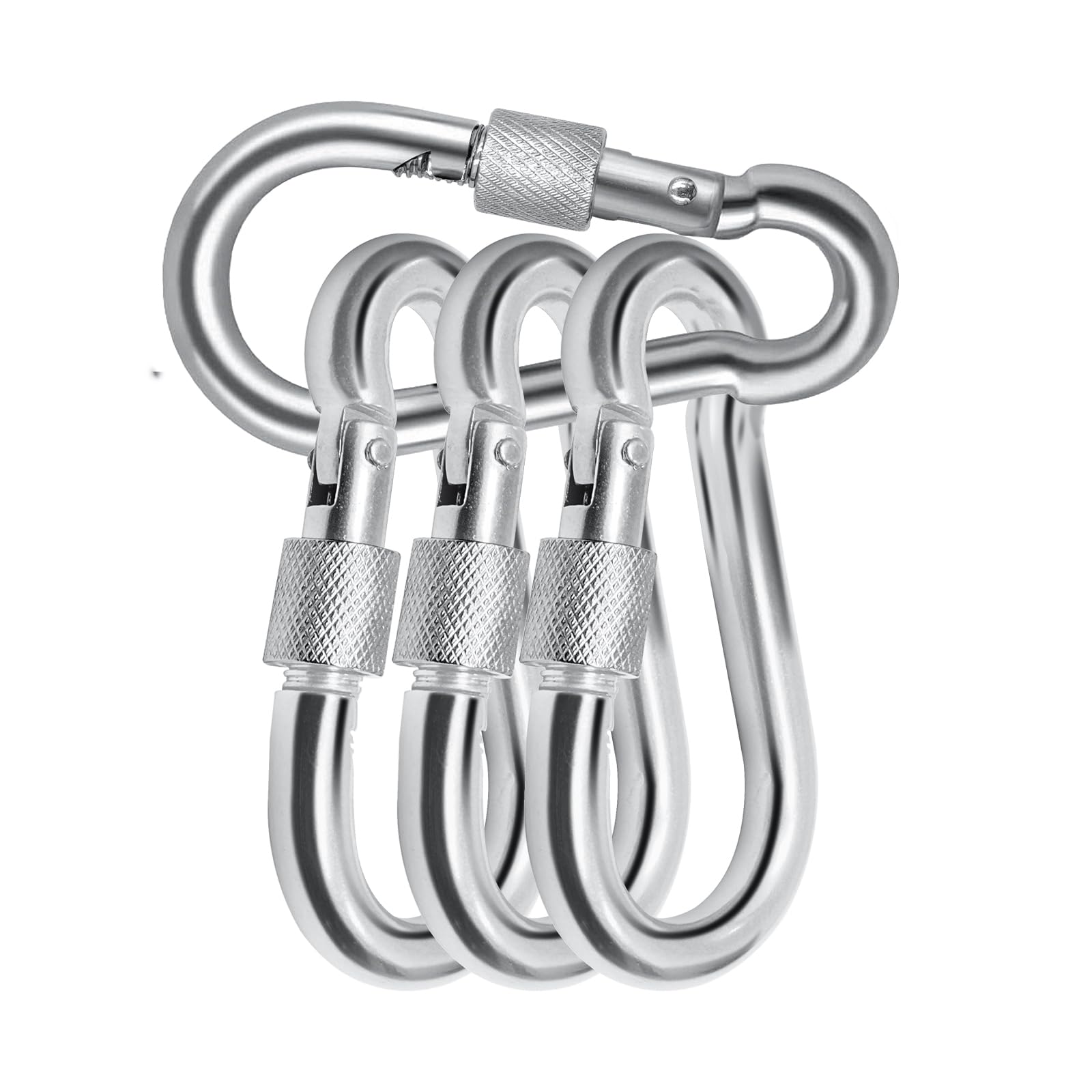 Snapklik.com : Acquwistach Locking Carabiner Clips 4 Pack 4 Stainless ...
