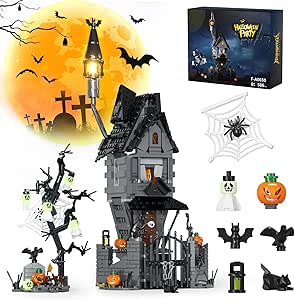 Amazon.com: Tweandar Halloween Haunted Mansion Building Set,Before Xmas ...