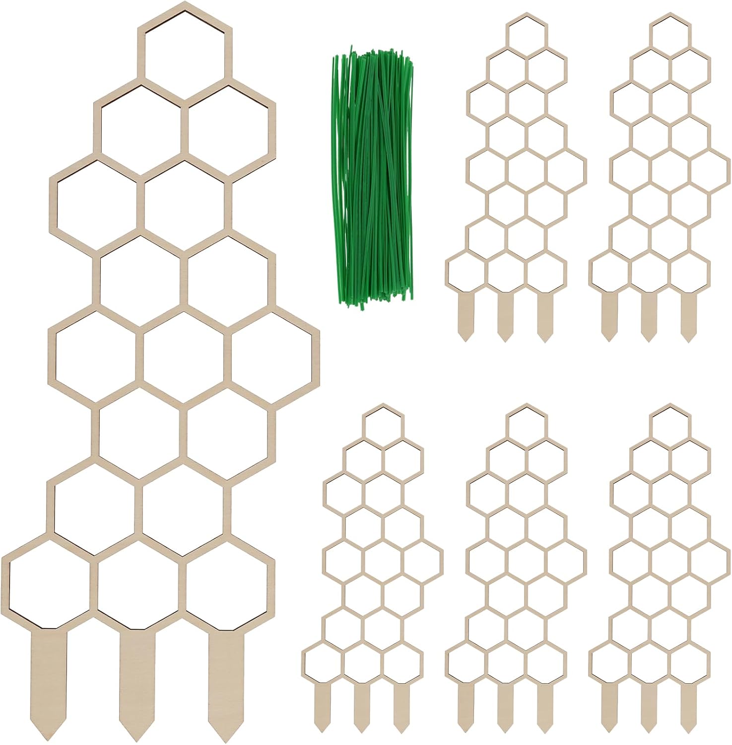 Amazon.com : HOZEON 6 PCS Indoor Plant Trellis Wooden, 16 inch ...