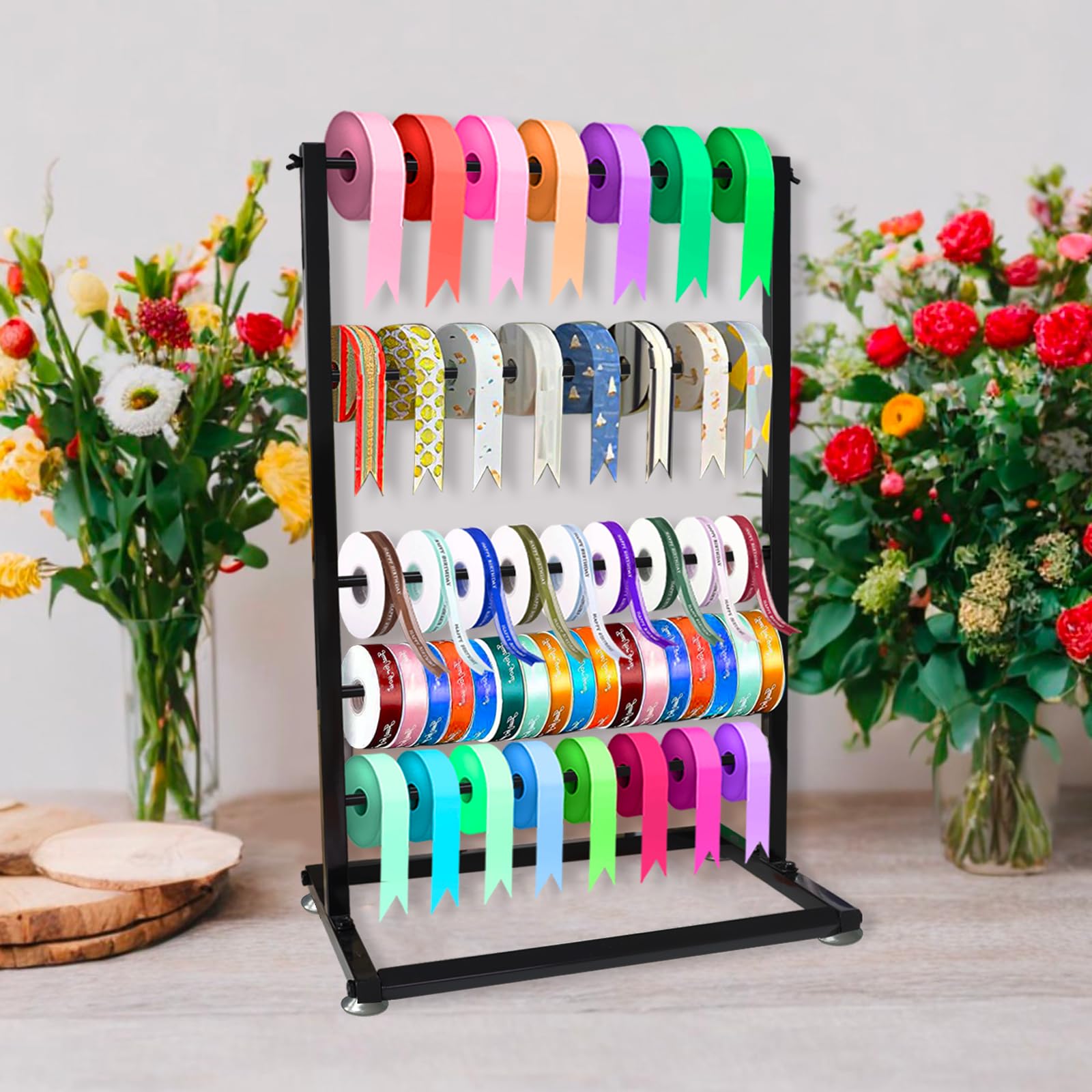 Amazon.com: Mannxitzdy 5 Tier Ribbon Holder Organizer Rack, Ribbon ...