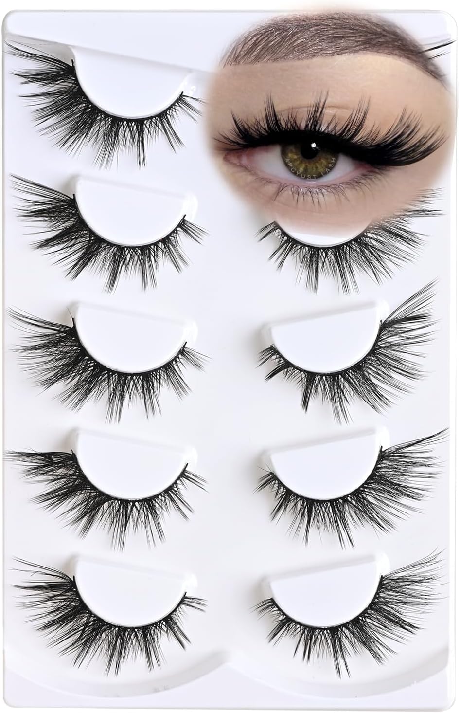 Amazon.com: Manhua Lashes, Natural Anime Lashes Fairy 10 Pairs Spiky ...