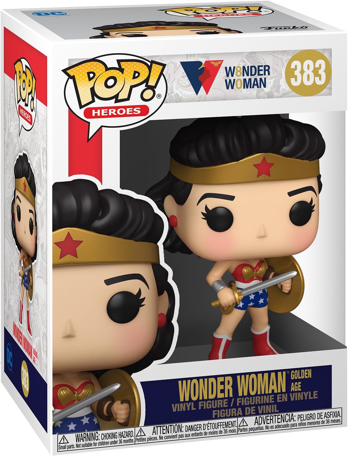 Amazon.com: Funko Pop! DC Heroes Wonder Woman #177 (Blue Dress) : Toys ...