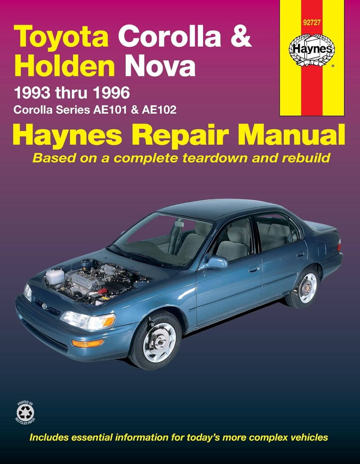 Toyota Corolla & Holden Nova automotive repair manual (Haynes ...