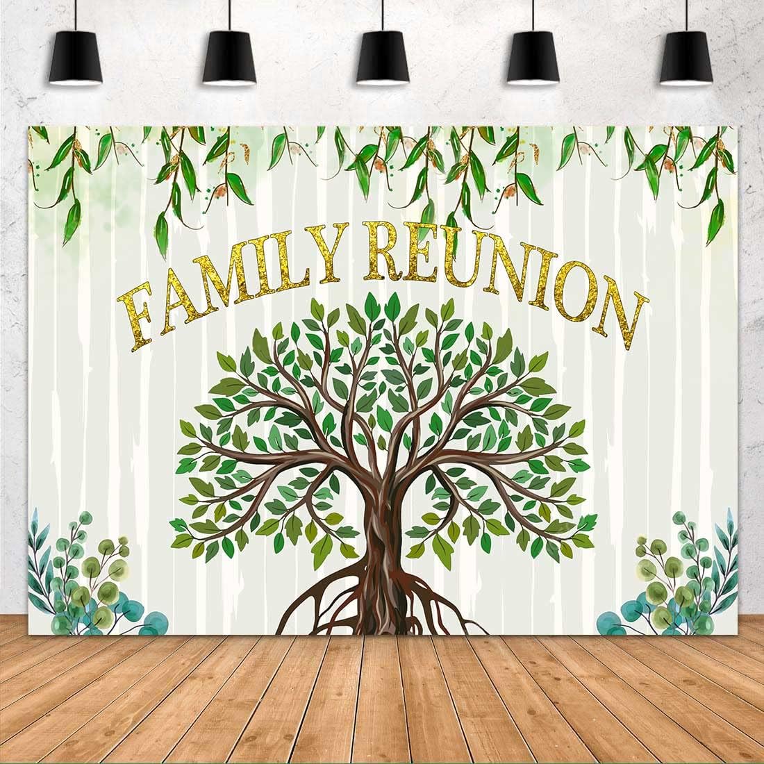 Amazon.com : FHZON Family Reunion Background Green Plants Trees Photo ...