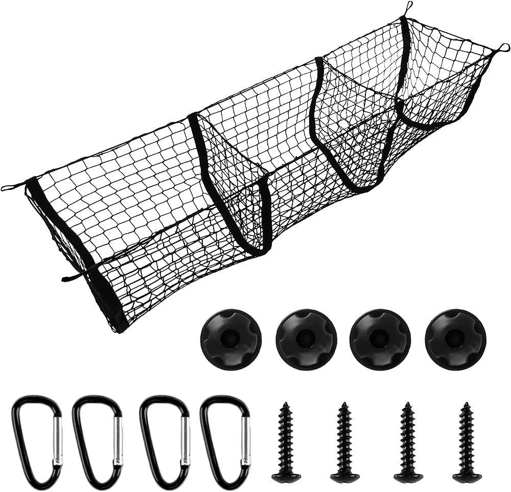 Amazon.com: Zenicham Removable Pocket Universal Elastic Mesh Net Trunk ...