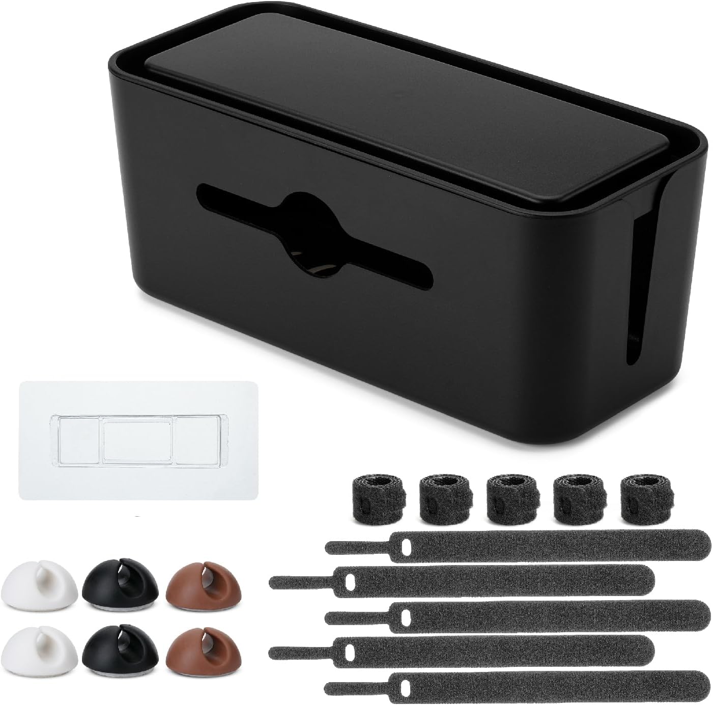 Amazon.com: Bates- Cable Management Box, Medium, Cable Organizer Box ...