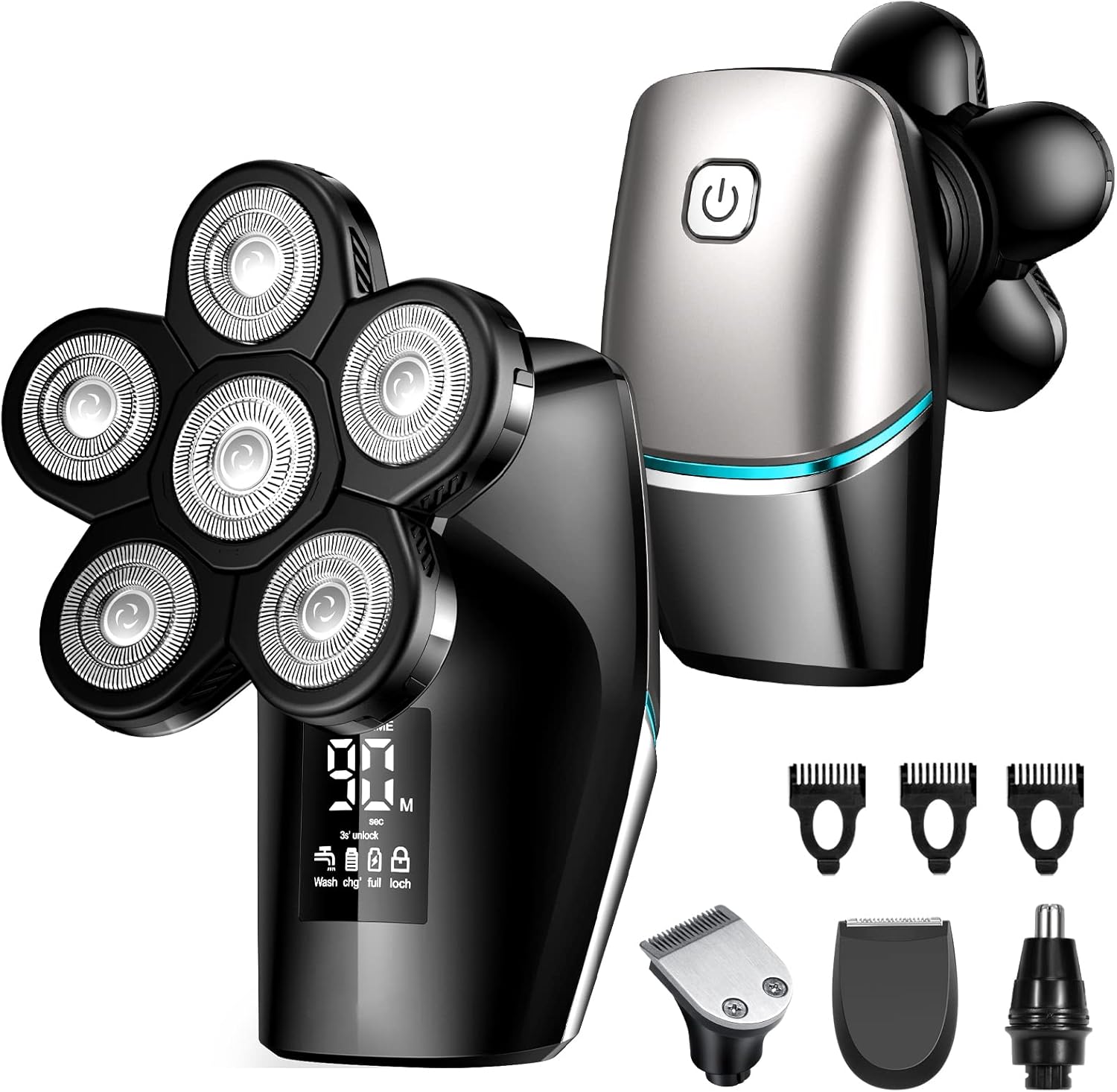 Buy ATEEN Head Shaver, Electric Shavers for Bald Men 6D Men Rotary ...