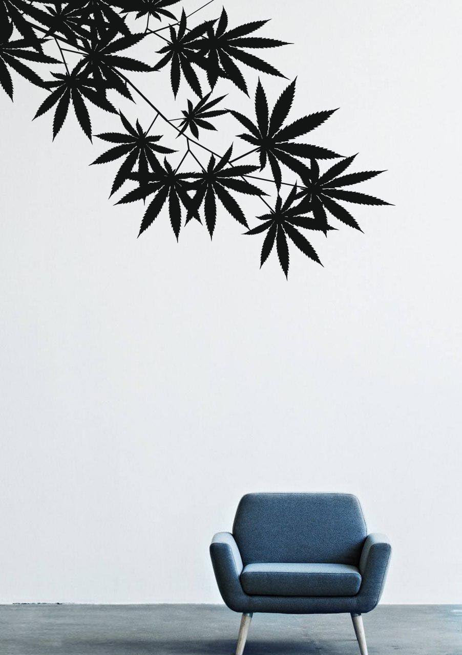 Amazon.com: Wall Decals Decor Vinyl Heart Drugs Smoke Grass Cannabis ...