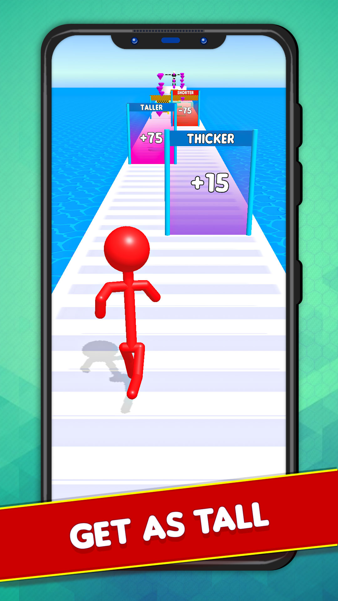 Tall Man Runner 3D Grow Run Challenge: Stickman Run Tall & Wide Taller ...