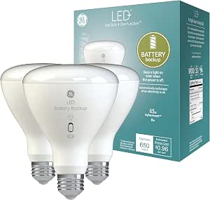 Amazon.com: GE LED+ Battery Backup LED Light Bulbs, Emergency Light ...