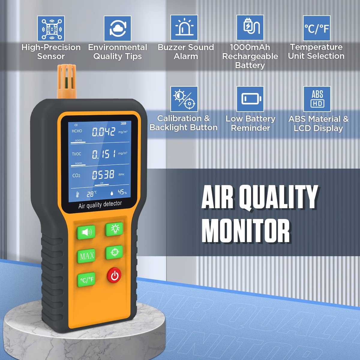 Snapklik.com : CMTOOL Air Quality Monitor Indoor Outdoor Home Air ...