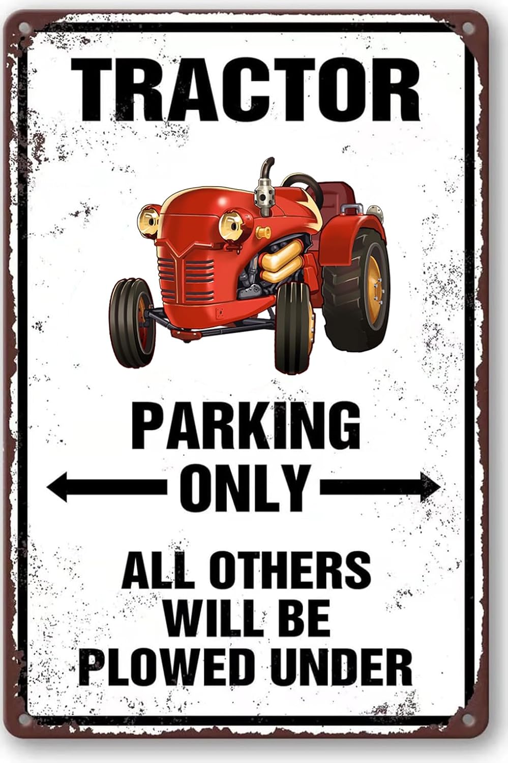 Amazon.com: Tractor Tin Signs Antique Tractor Wall Decor Outdoor ...