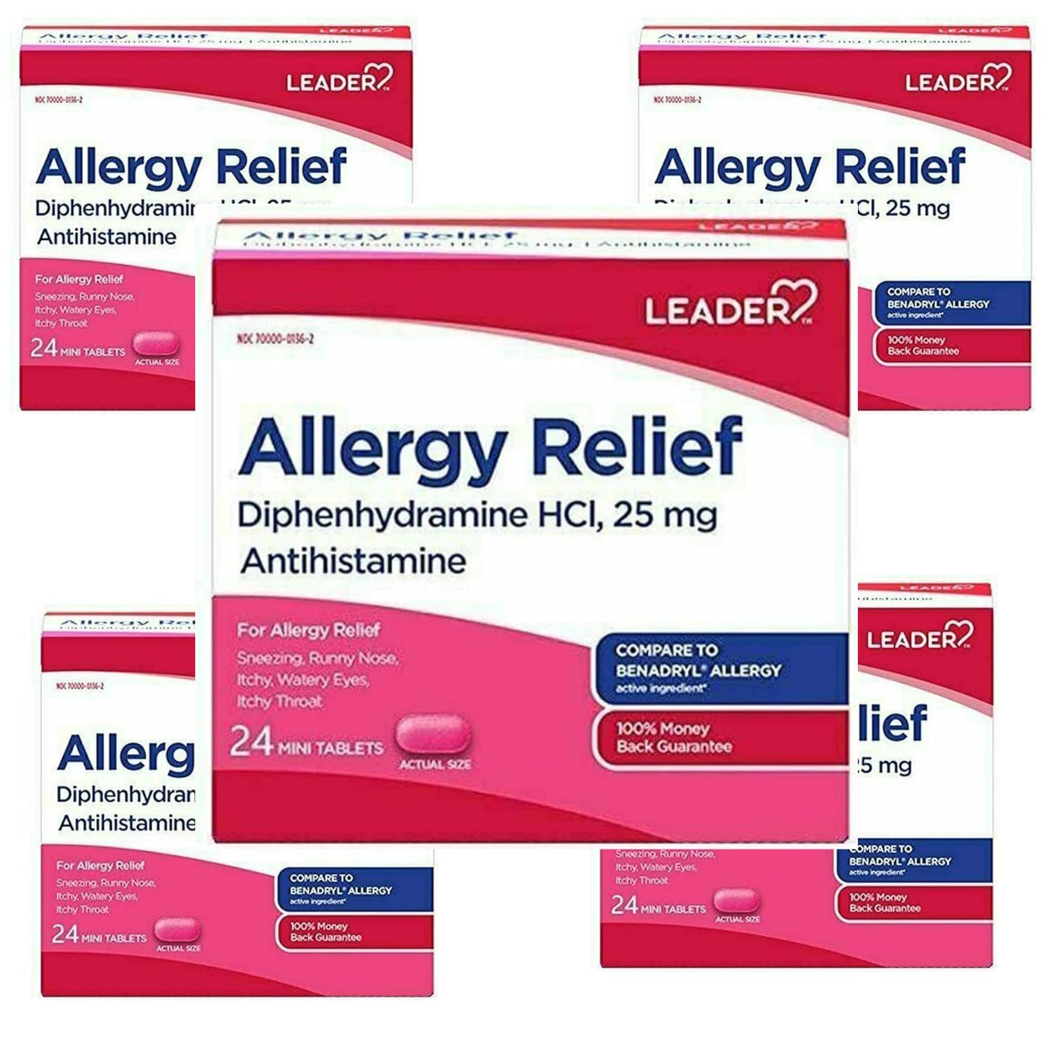 Amazon.com: Leader Antihistamine Allergy Relief Diphenhydramine HCl ...