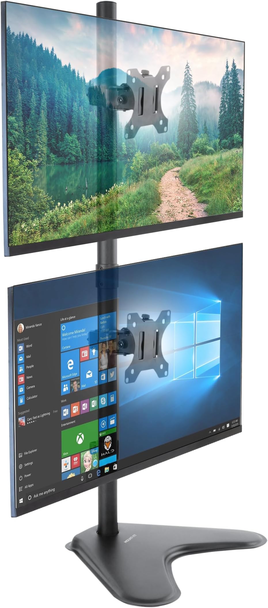 Amazon.com: AVLT Dual Stacked Monitor Arm and Reinforcement Plate ...