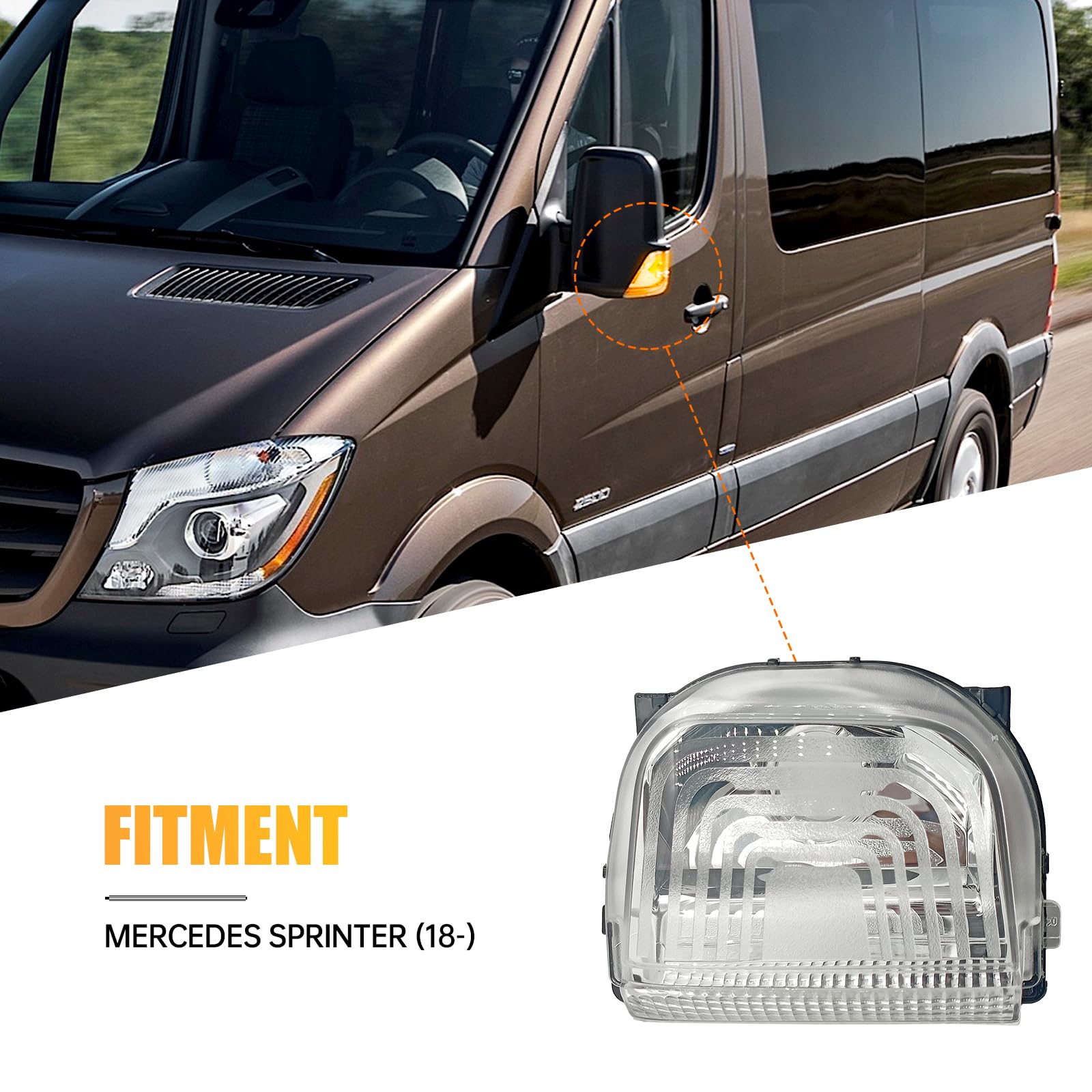 Mercedes Benz Sprinter Emblem Wing Mirror Indicator Light For Mercedes ...