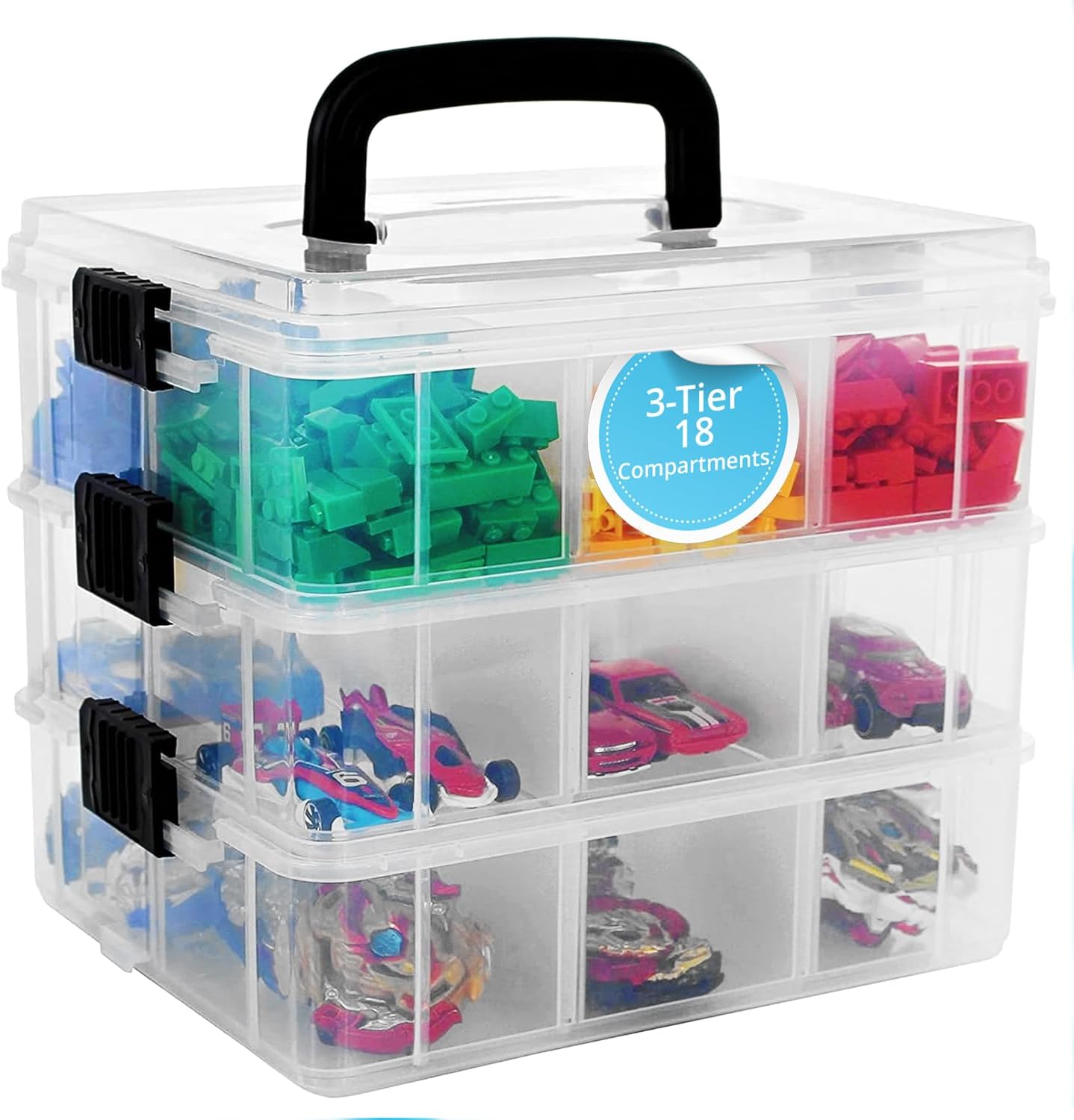 Bins & Things Stackable Storage Containers with 18 Adjustable ...