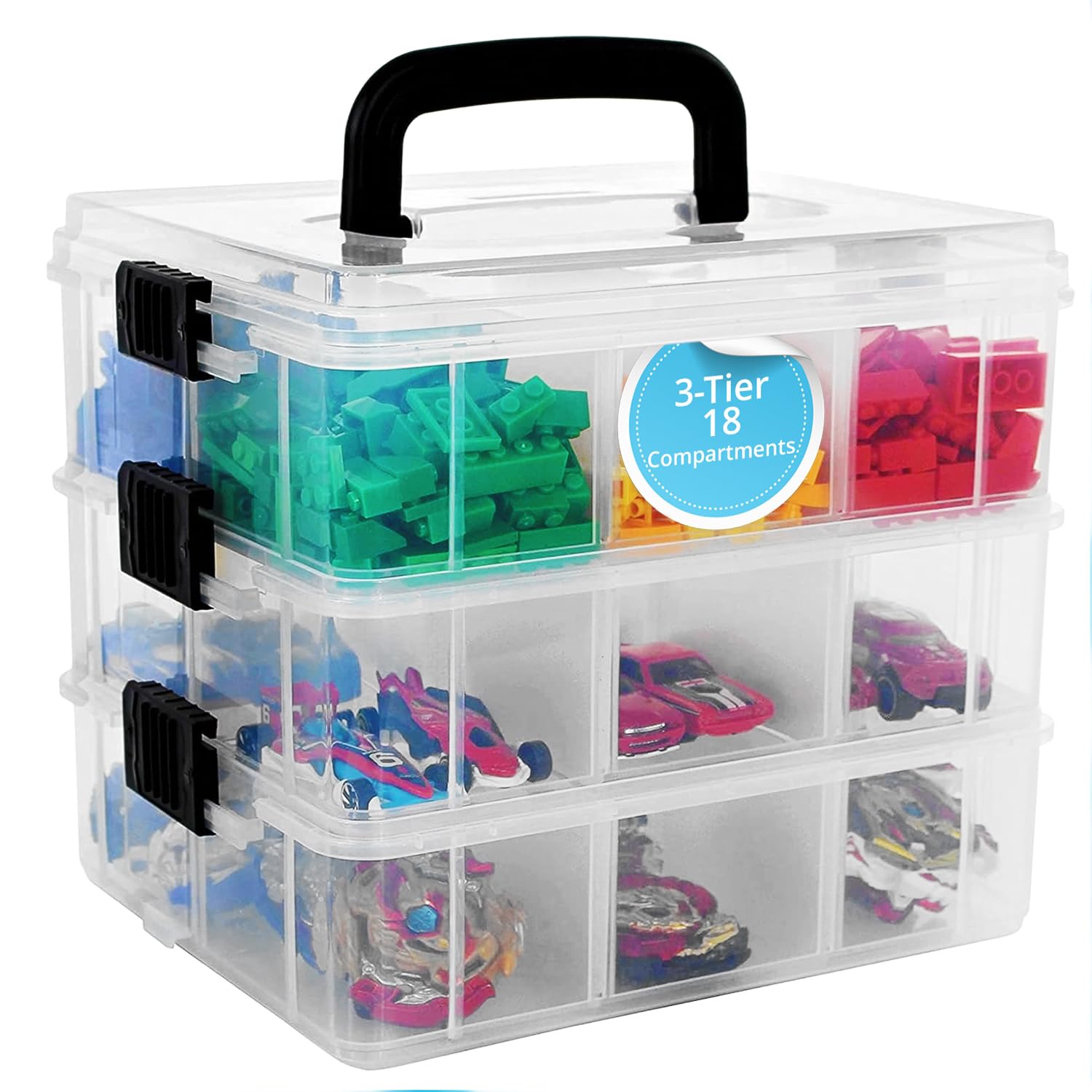 Bins And Things Stackable Storage Container With 18 Adjustable ...