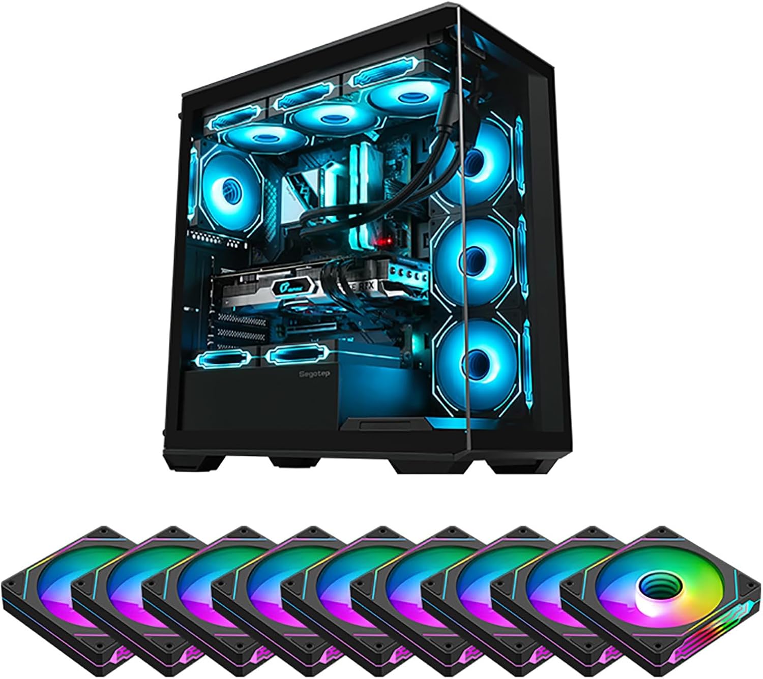 Amazon.com: Computer Cases,Mid-Tower PC Gaming Case ATX/M-ATX/ITX ...