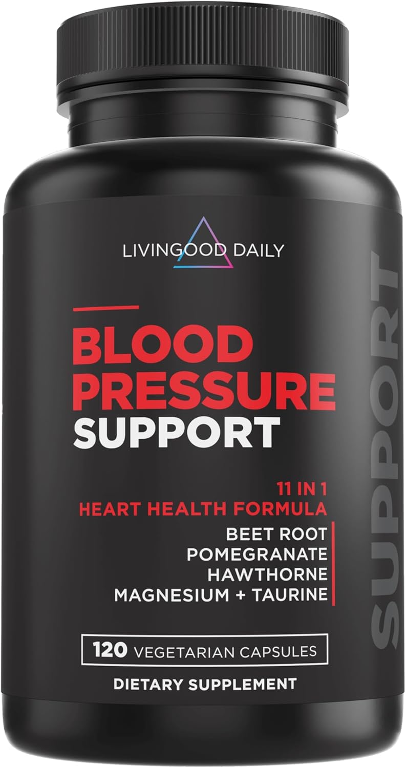 Amazon.com: Livingood Daily Blood Pressure Support, 120 Vegetarian ...