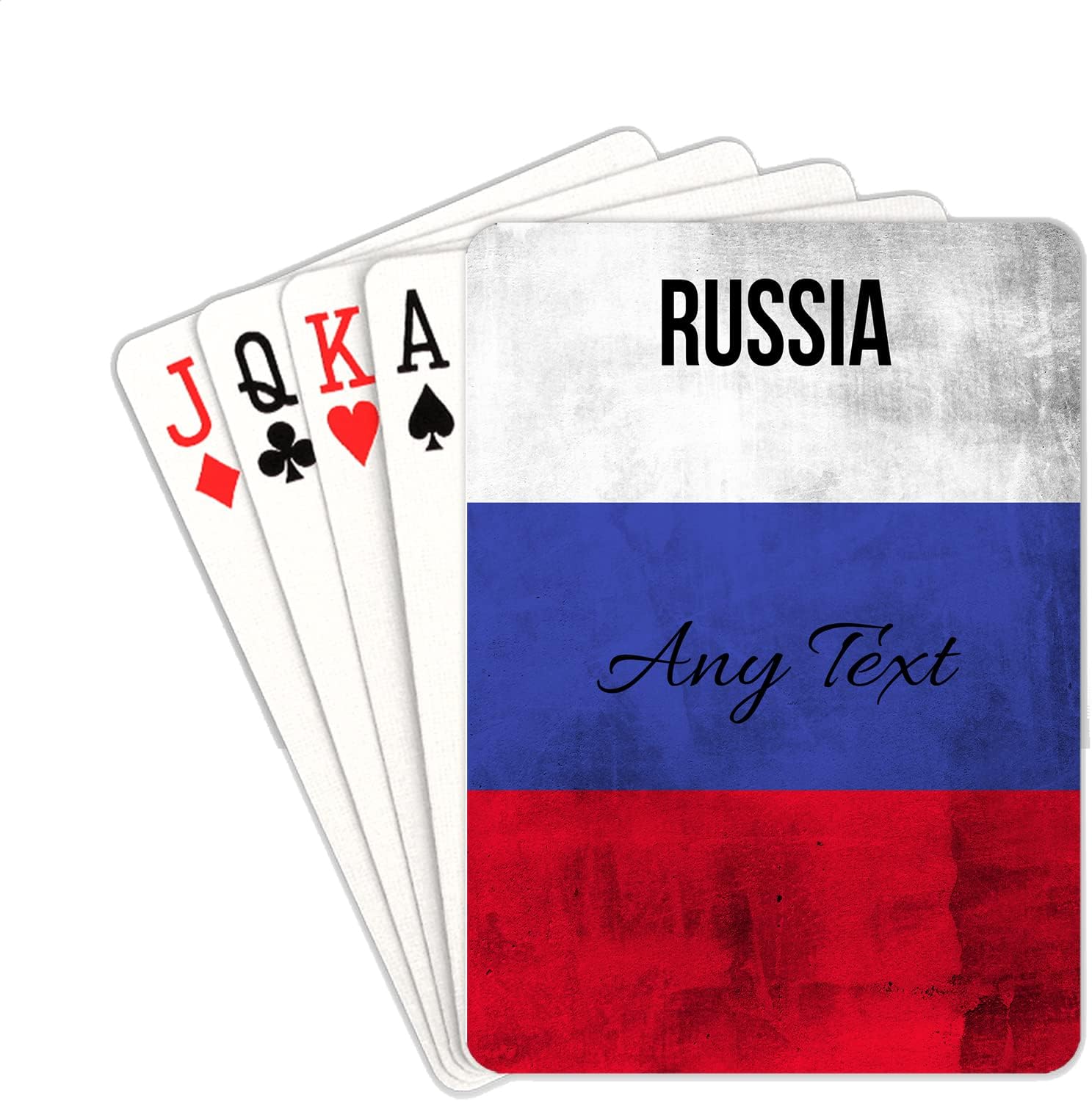 Amazon.com: Russia Flag Playing Cards National Flag Poker Cards Funny ...