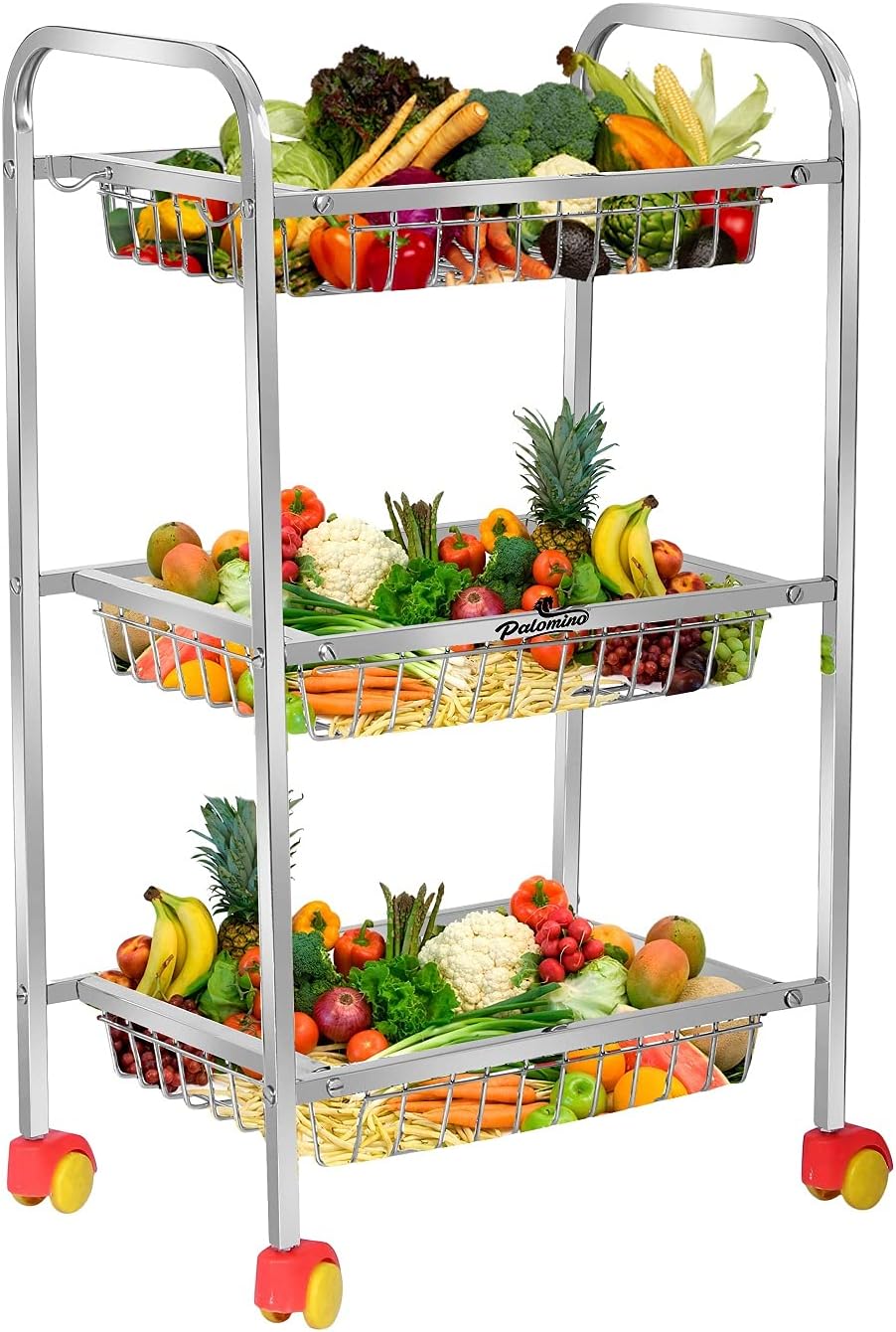 PALOMINO Fruits/Vegetables Kitchen Rack 3 Step Fruit and Vegetable Rack ...