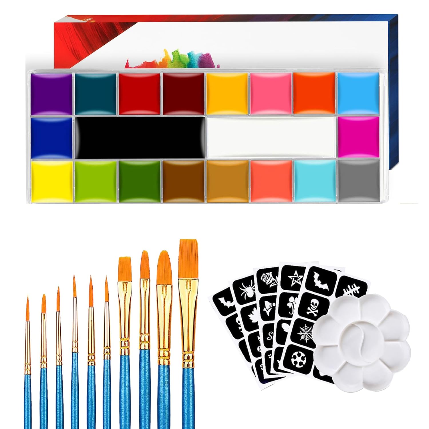 Amazon.com: Face Paint,Face Painting Kit For Kids Party - 20 Water ...