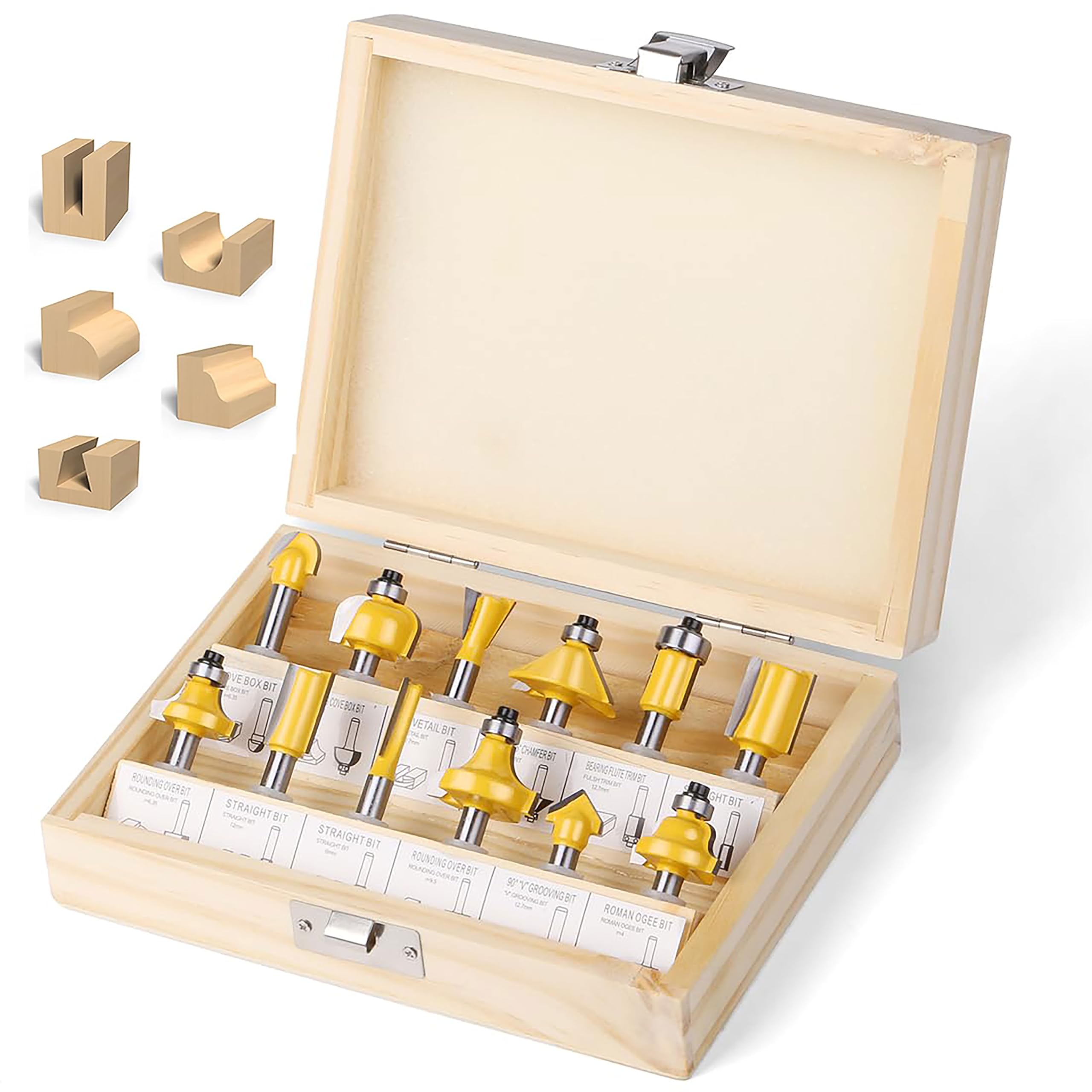 Conjunto de fresas, Fresa para Tupia, 1 Jogo de Fresas para Madeira com ...