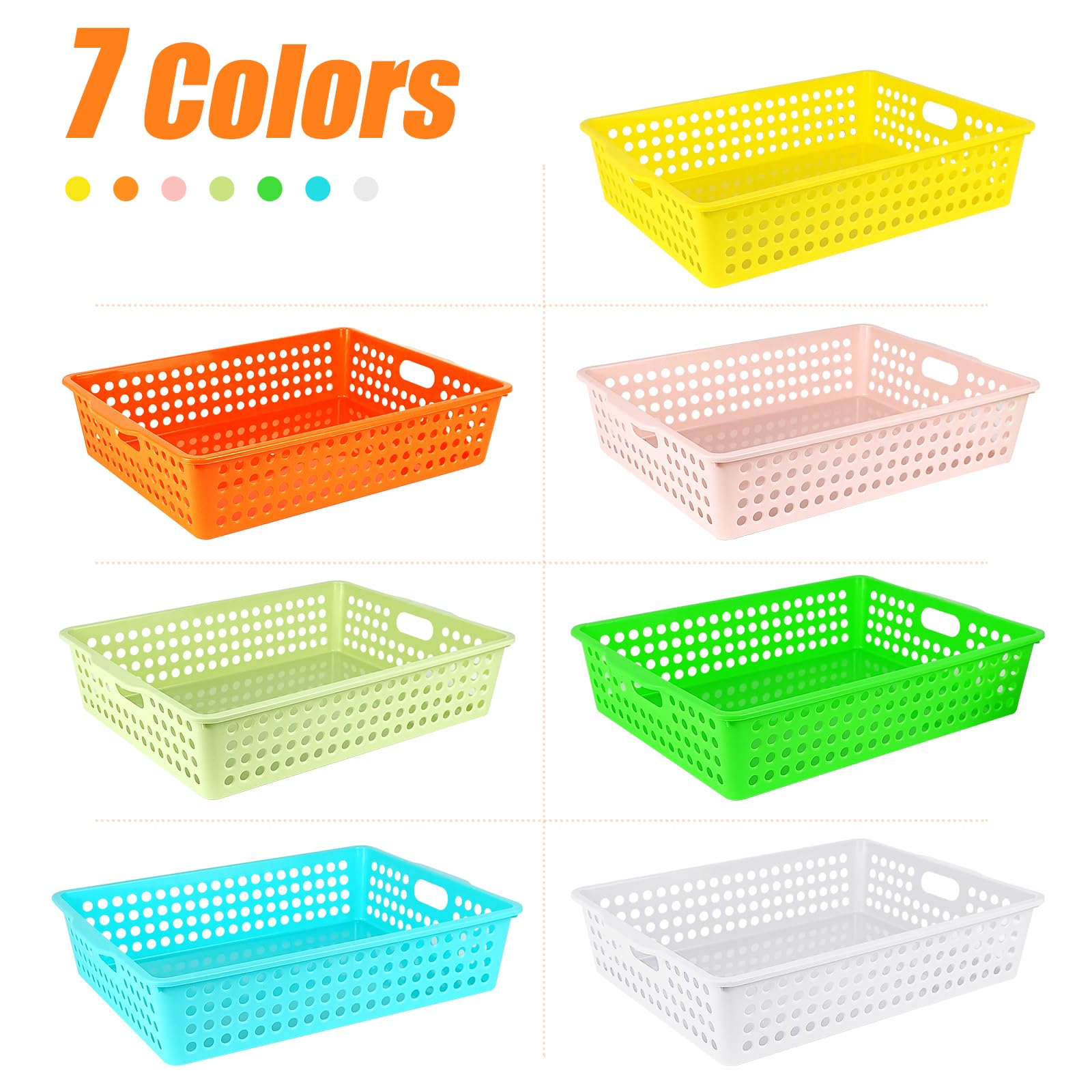 Snapklik.com : 7 Pack Turn In Trays Classroom,Plastic Paper Tray ...