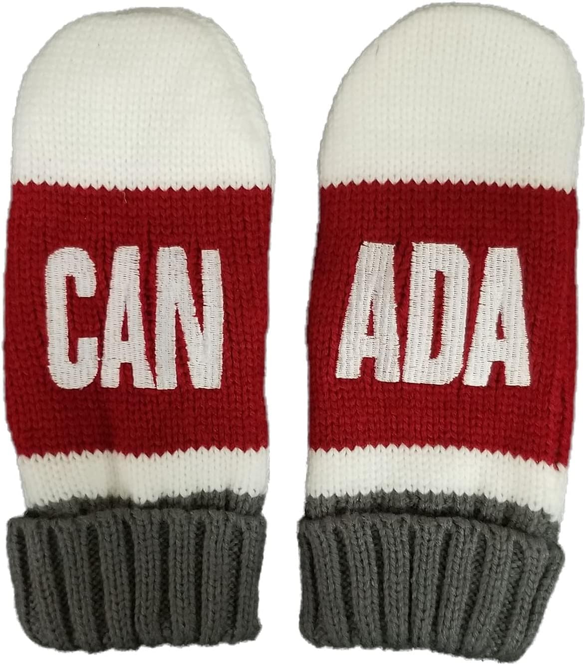 Winter Knitted Gloves Wool Mittens Warm Glove Women & Men with Canada ...