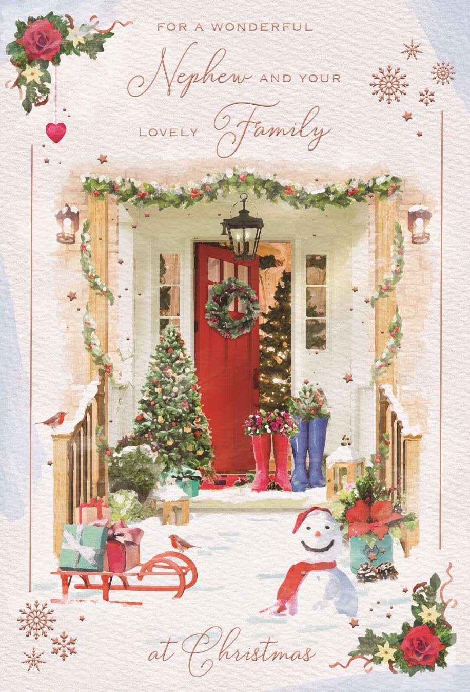 ICG Wonderful Nephew and your Lovely Family Christmas Card - Festive ...