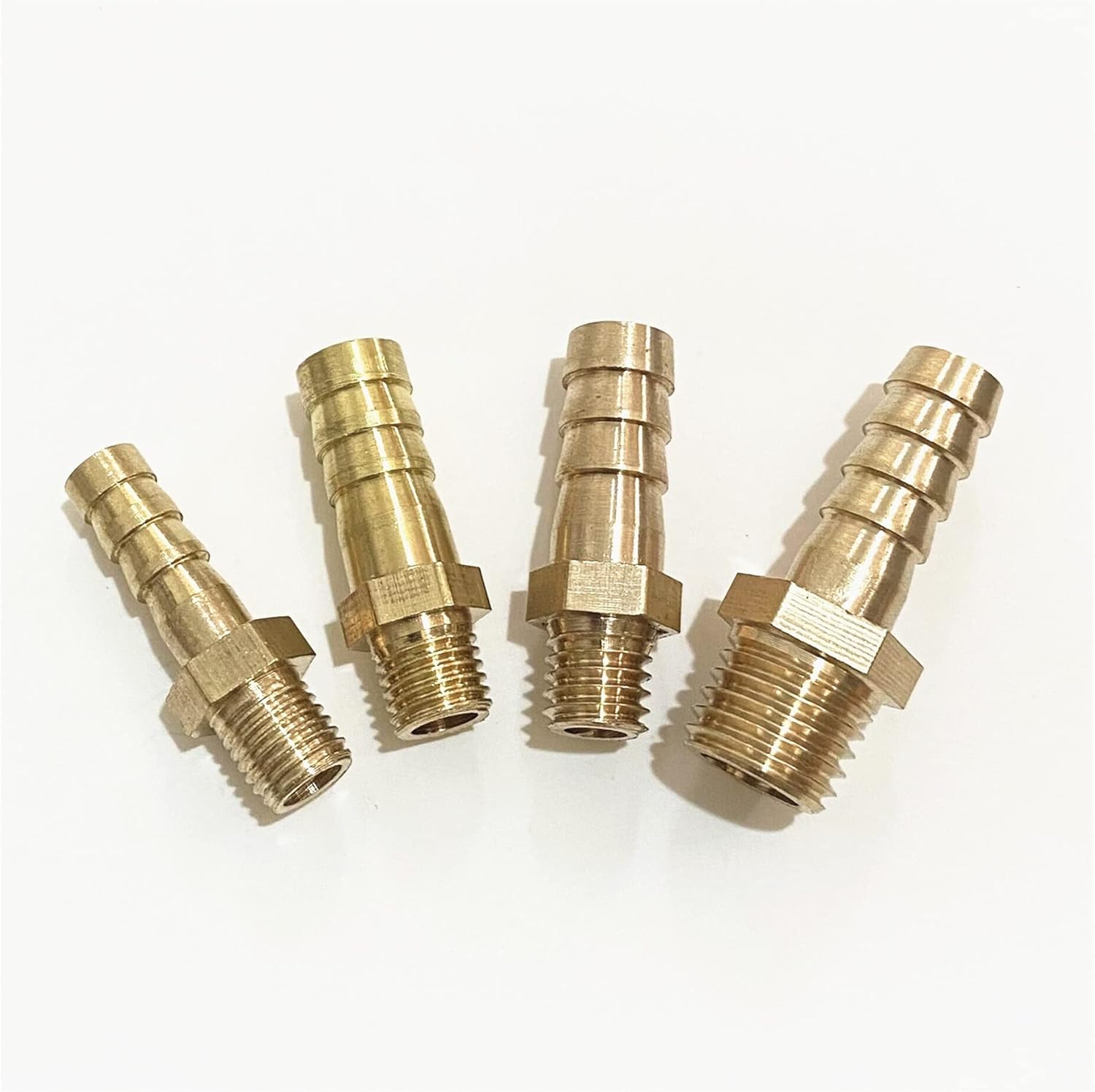 M8 M10 M12 Metric Male Thread x 6/8/10mm OD Hose Barb Brass Barbed Pipe Fitting Connector ...