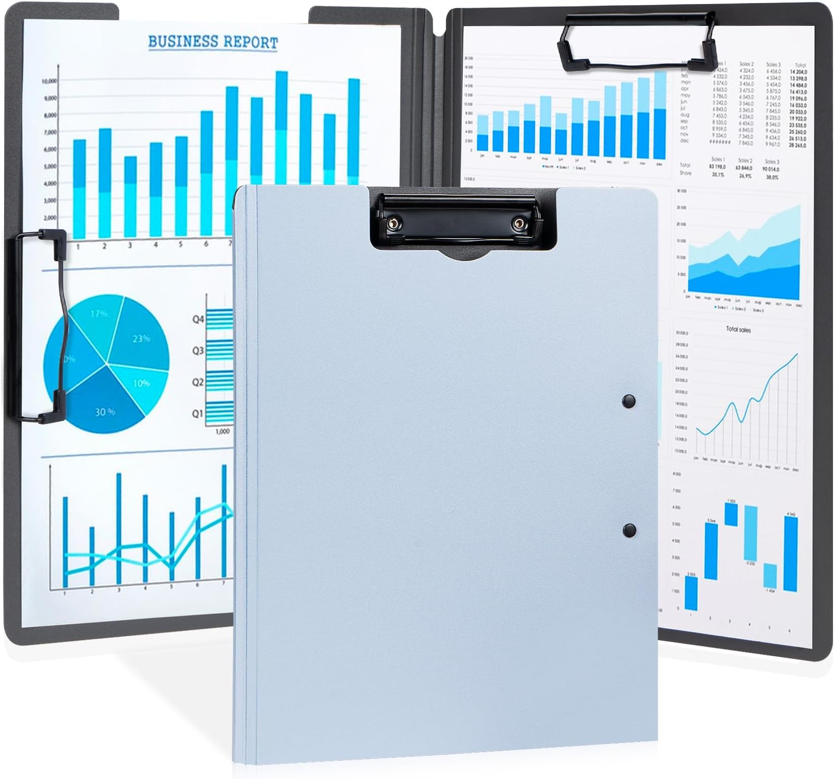 Agoer Klemmbrett DIN A4, Faltbar Klemmbrettmappe A4 - Beidseitige Verwendung Clipboard A4 Ordner ...
