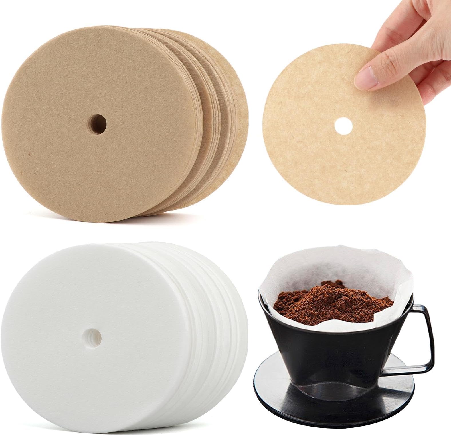 Amazon.com: 200 Pieces Unbleached Percolator Coffee Filters, Disposable ...