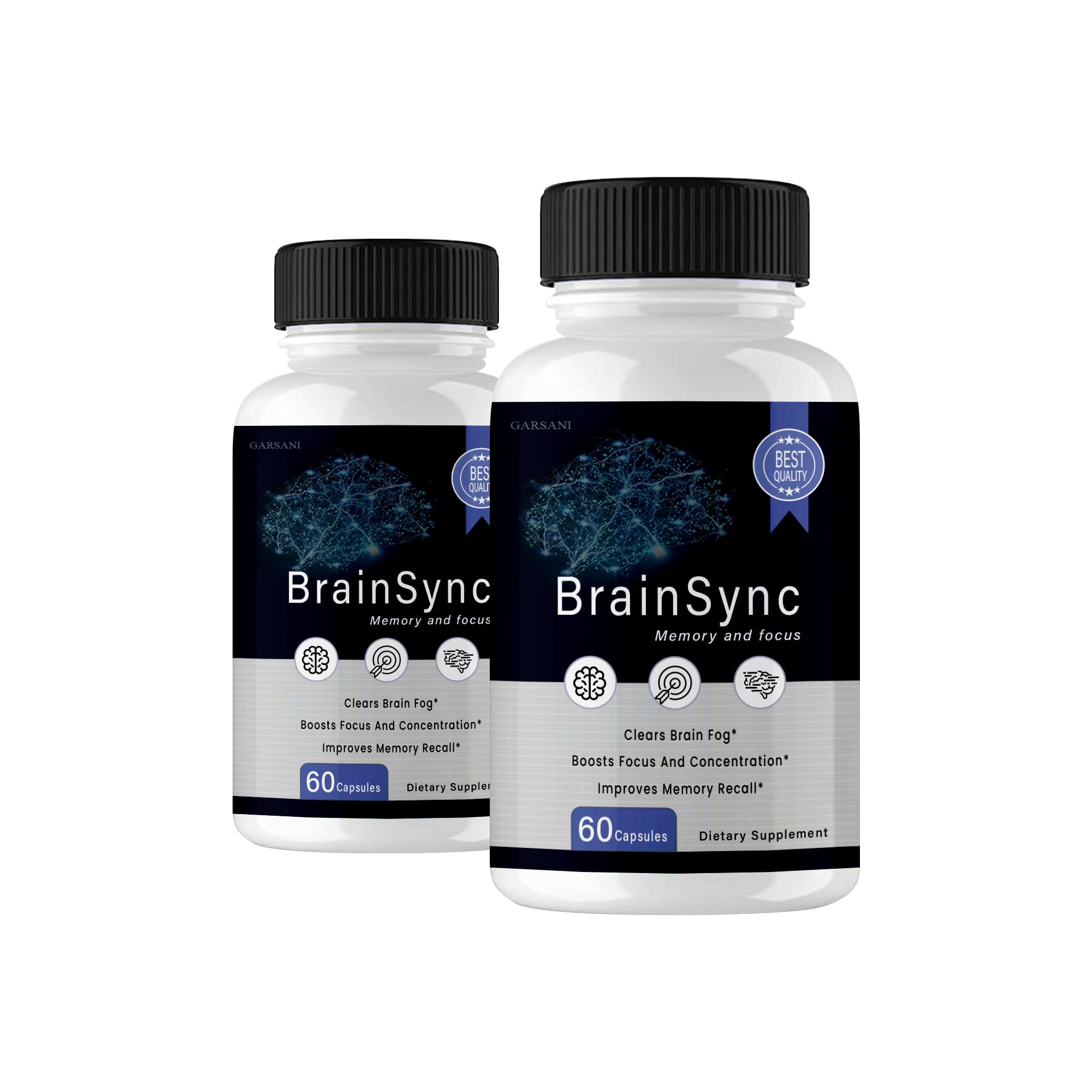 Amazon.com: Garsani Brain Sync - Brain Sync Capsules (2 Pack, 120 Capsules) : Health & Household