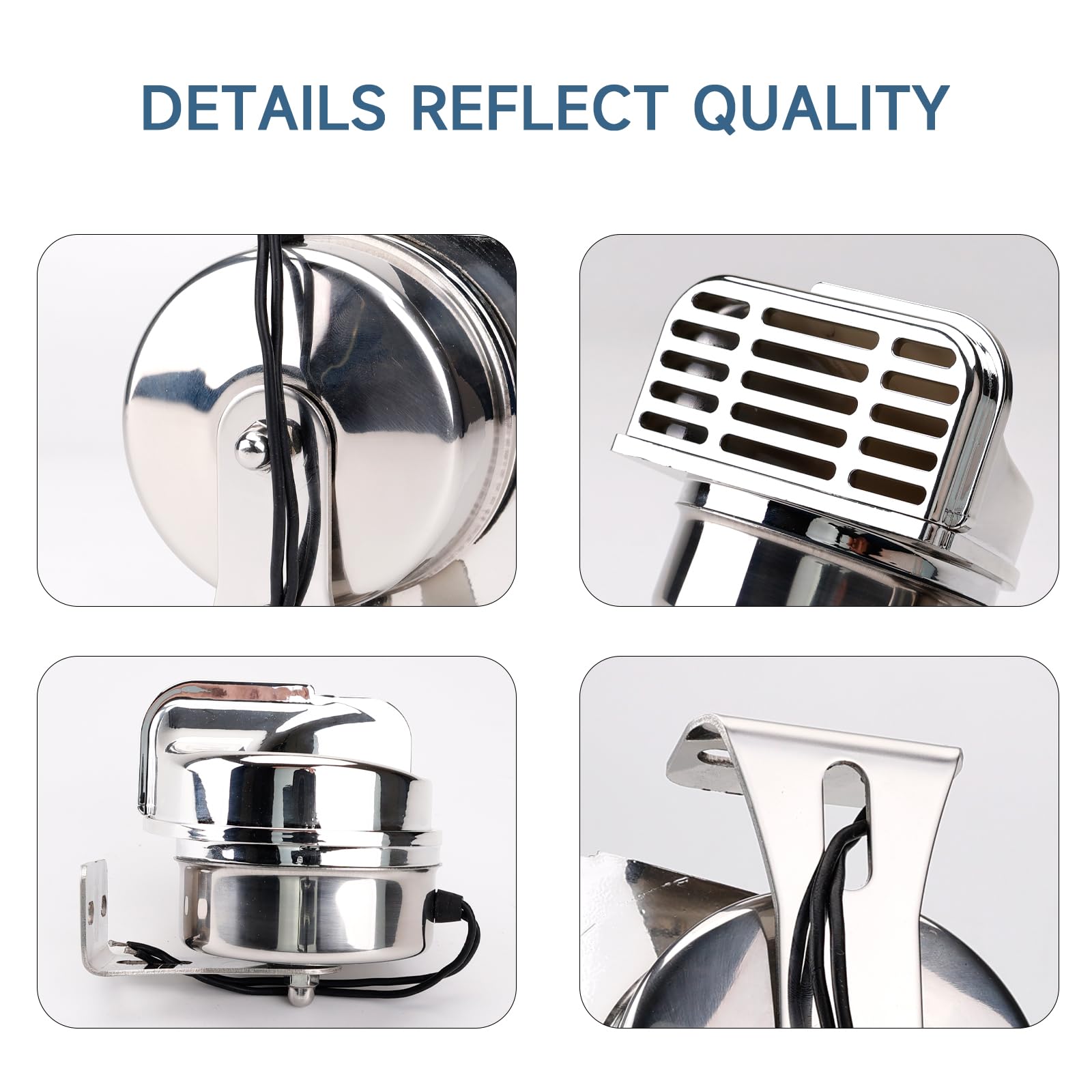 Snapklik.com : FARBIN Stainless Steel Low Tone Horn For Boats ...