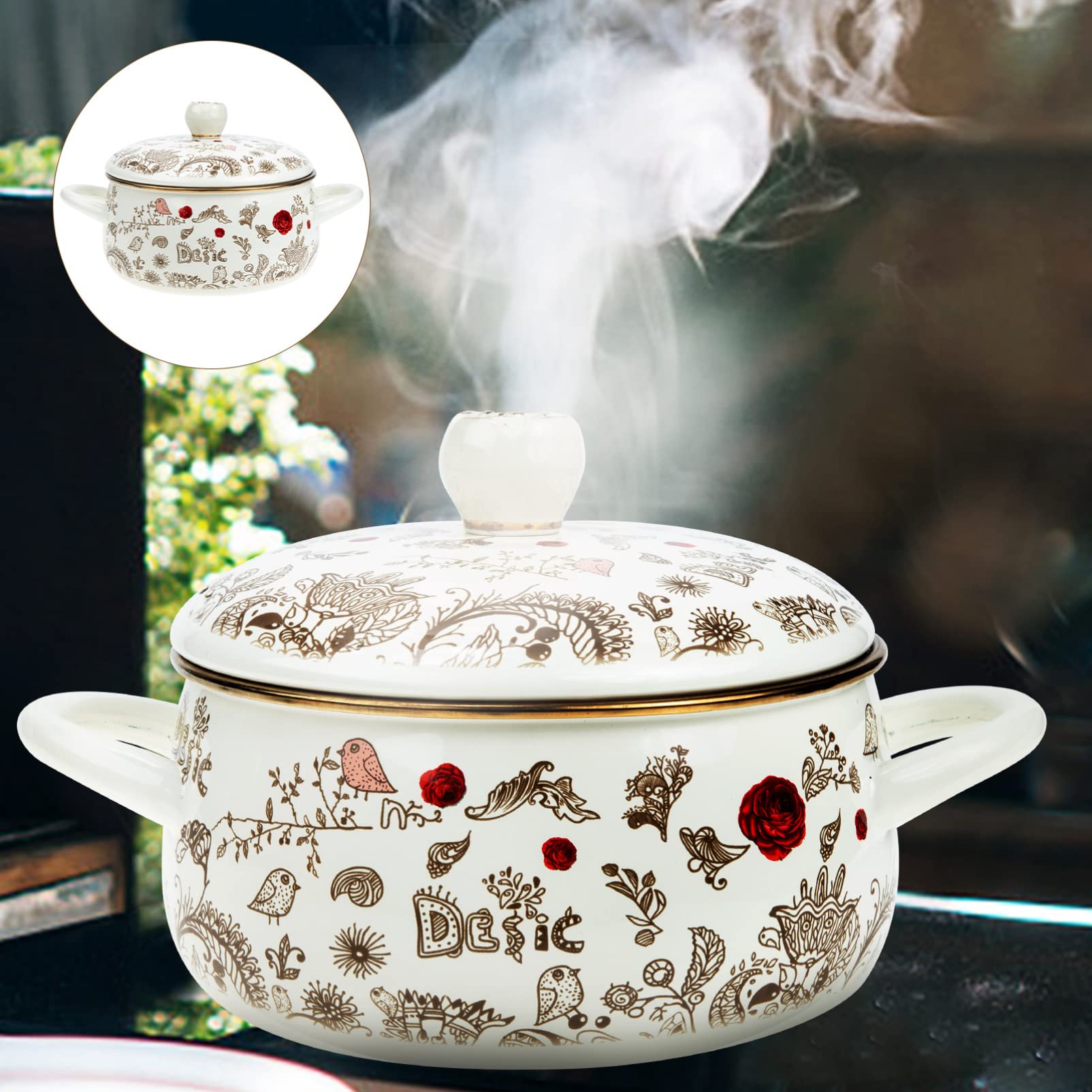 Porcelain Enamel Pasta Pot